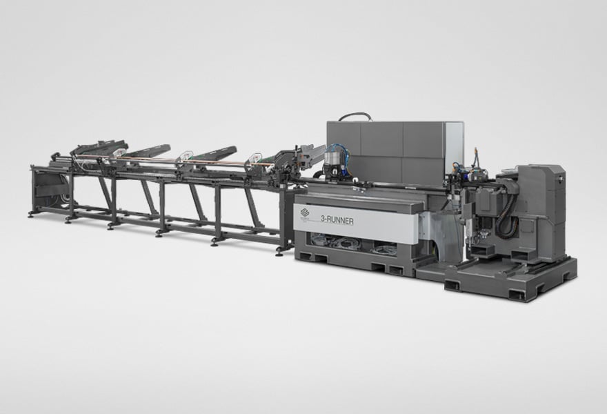 Tube processing machines for HVACR systems
